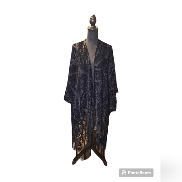 torrid | Kimonos & Yukatas | Torrid Fringe Burnout Velvet Ruana | Poshmark